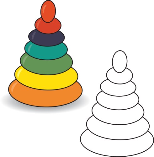 Assembled disassembled children colorful plastic Vector Image