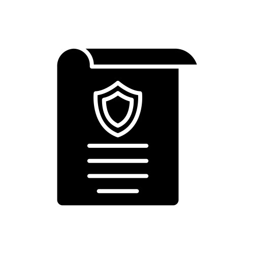 Security policy icon set insurance claim Vector Image
