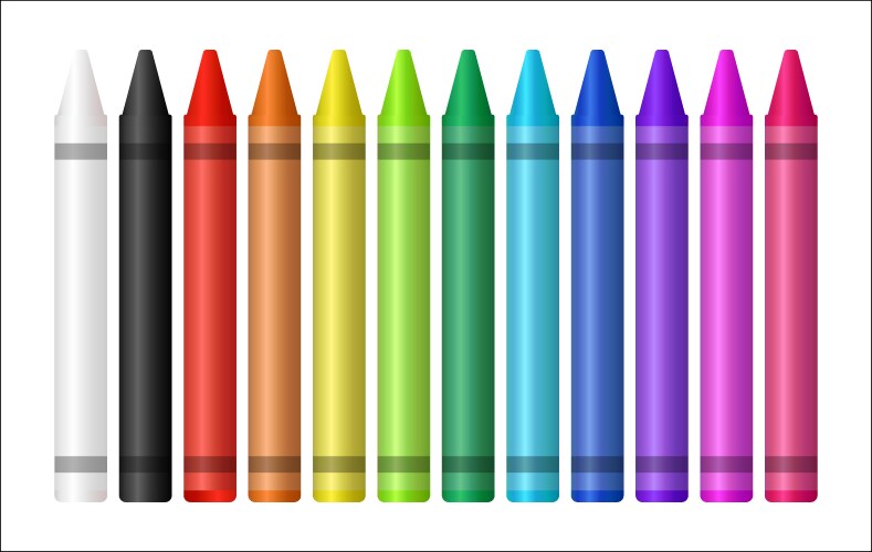 Crayons Royalty Free Vector Image - VectorStock