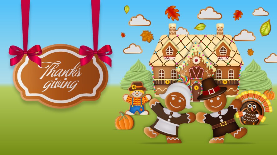 Gingerbread watermill Royalty Free Vector Image