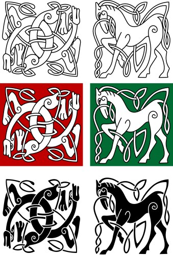 Abstract celtic frame Royalty Free Vector Image