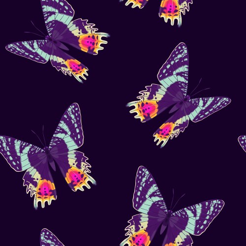 Butterfly and moth wings seamless pattern Vector Image