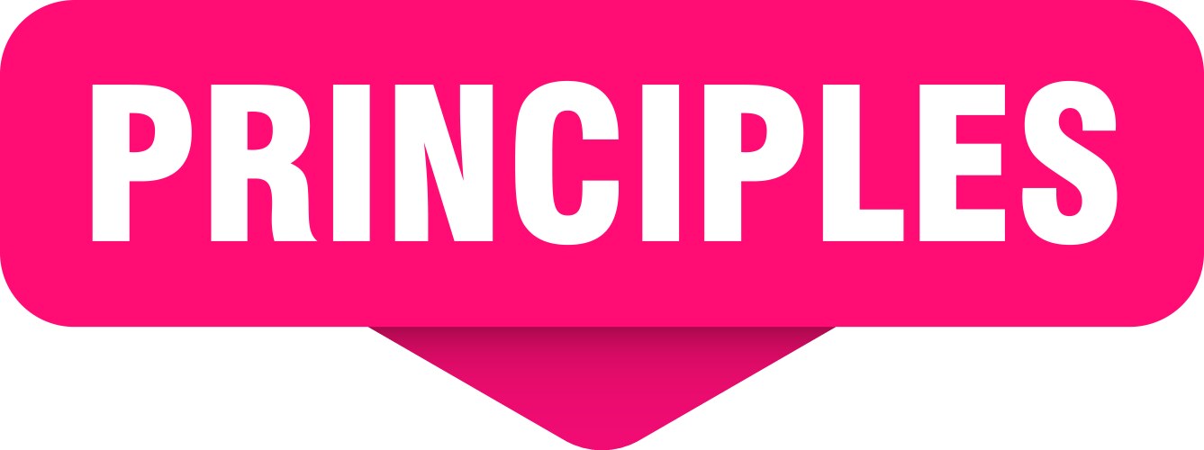 Principles sticker sign on transparent Royalty Free Vector