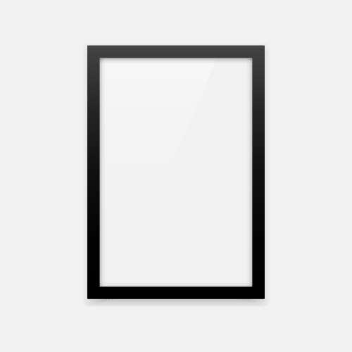 Wooden rectangular 3d photo frame with shadow Vector Image