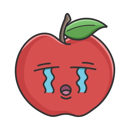 Crying face expression with opened mouth changes Vector Image