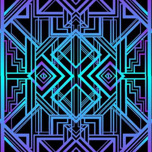 Neon star geometric seamless pattern Royalty Free Vector