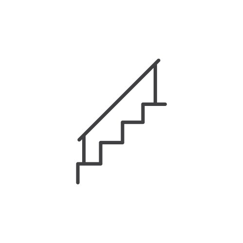 Stairs icon set on white background Royalty Free Vector