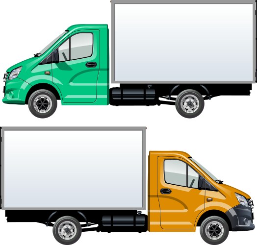 Truck template isolated on white Royalty Free Vector Image