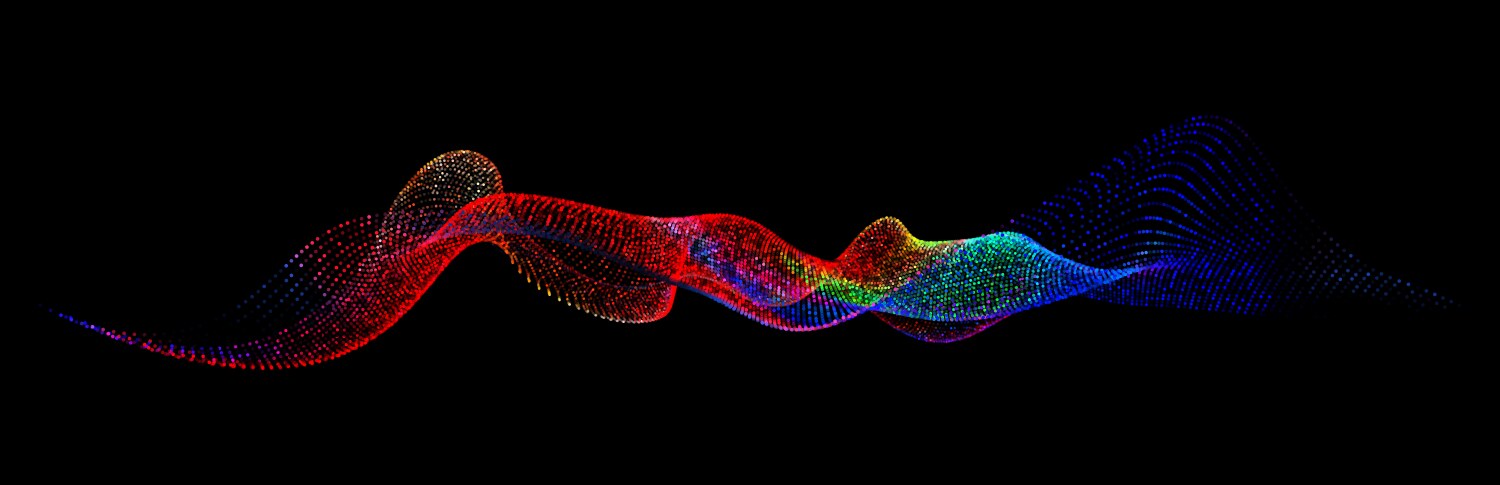 Wave pattern 3d glowing abstract digital Vector Image