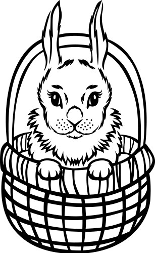 Easter bunny black and white Vector Images & Graphics for Commercial ...