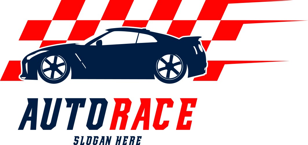 Set racing car logo fast flame Royalty Free Vector Image