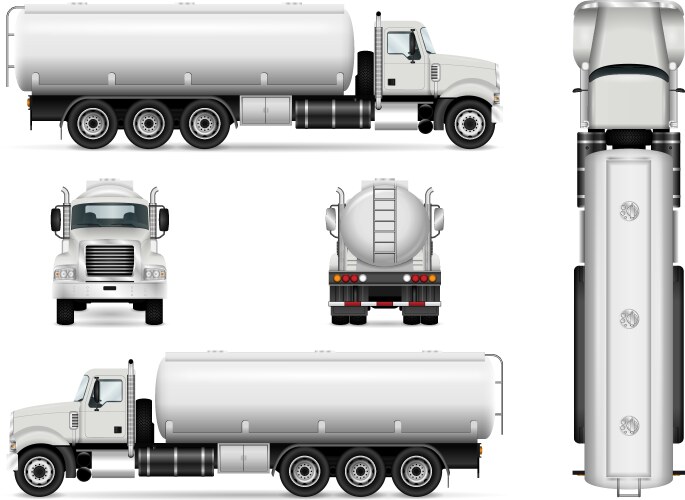 Detailed tanker truck Royalty Free Vector Image