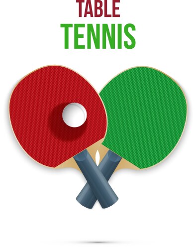 Table tennis rackets Royalty Free Vector Image