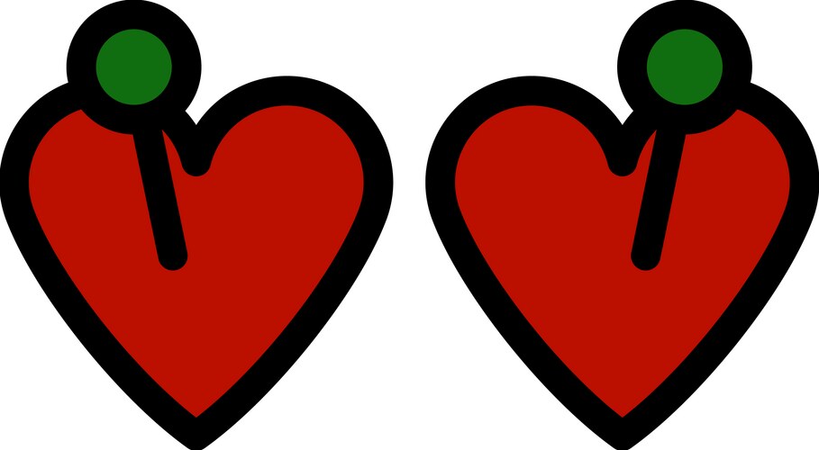 Heart icon amorous look romance simple symbol Vector Image