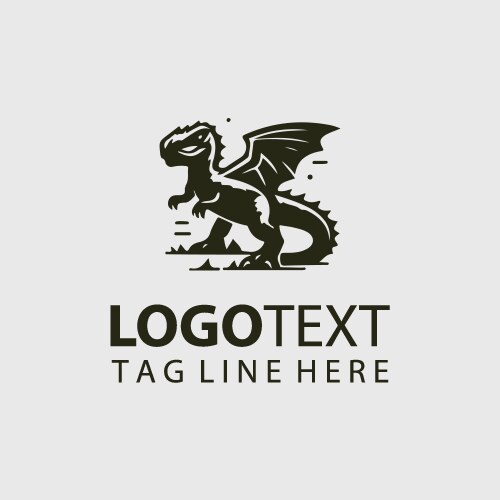 Dino logo Royalty Free Vector Image - VectorStock