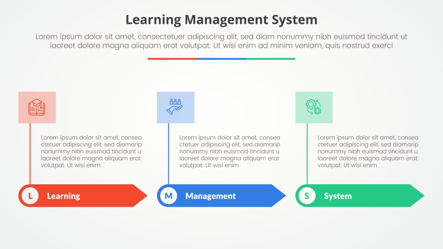Lms learning management system infographic Vector Image