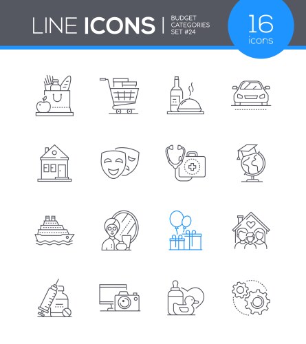 Colored medical health care icons - set 1 Vector Image