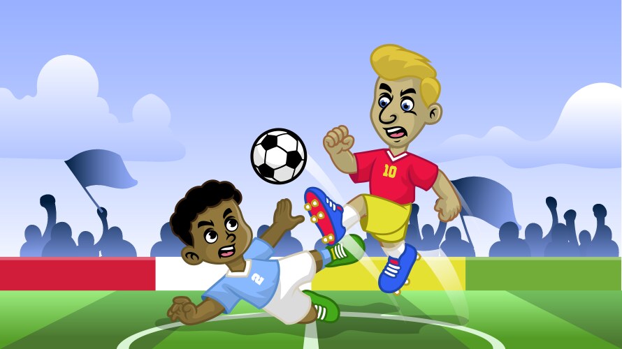 Cartoon Football Pitch Vector Images (over 1,100)