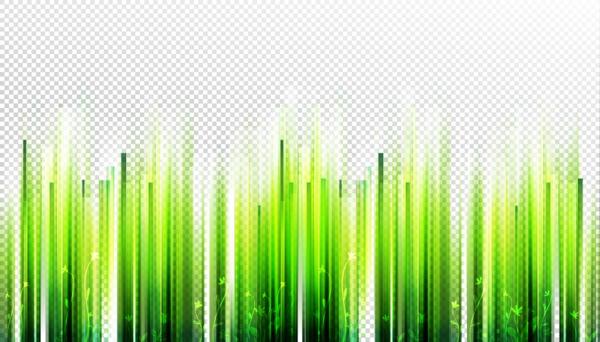 Abstract green shapes on transparent Royalty Free Vector