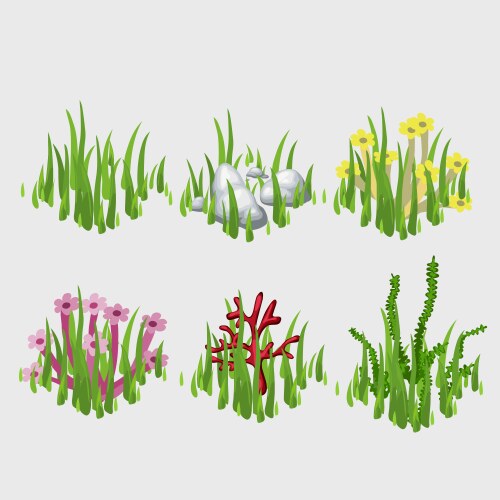 Grass cartoon texture field shape Royalty Free Vector Image