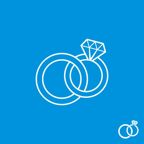 Wedding ring icons Royalty Free Vector Image - VectorStock