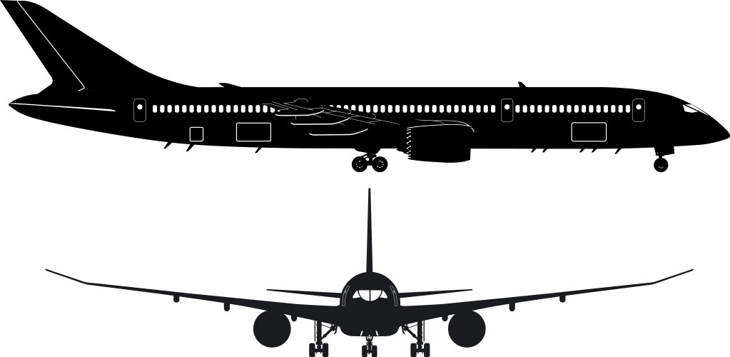 Boeing 777-300ER Passenger Jet Royalty Free Vector Image