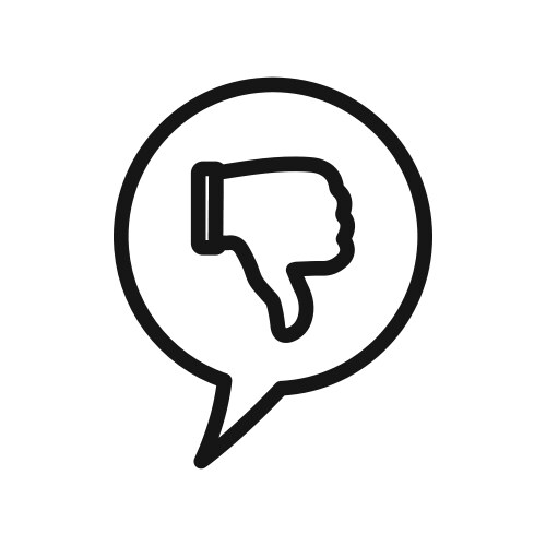 Criticism icon logo set collection for web app ui Vector Image