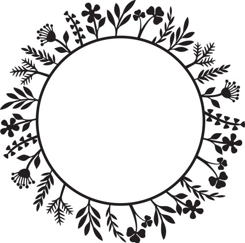 Flower Circle Border Vector Images (over 51,000)