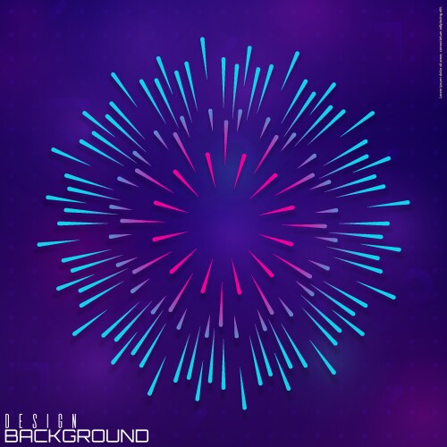 Banner with colorful abstract burst rays Vector Image