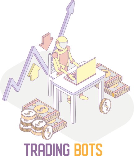 Server statistics isometric flow chart Royalty Free Vector