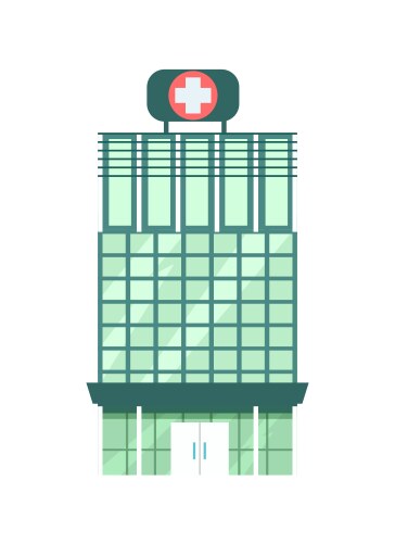 Modern Hospital Building Royalty Free Vector Image