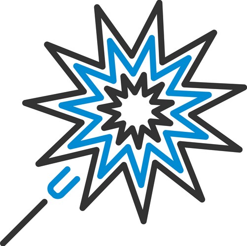 Explosion sparkles icon bursting party star Vector Image