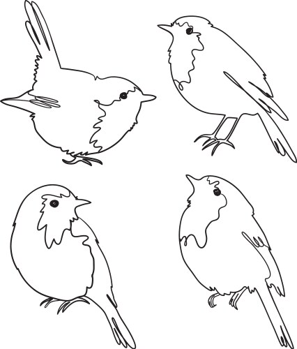 Robin Outline Vector Images (over 960)