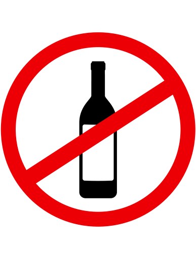 No alcohol sign Royalty Free Vector Image - VectorStock