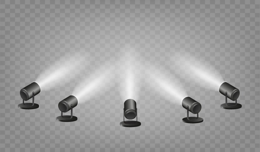 Spotlight lighting light source studio Royalty Free Vector