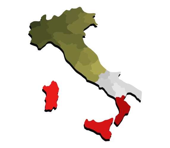 Map of italy Royalty Free Vector Image - VectorStock