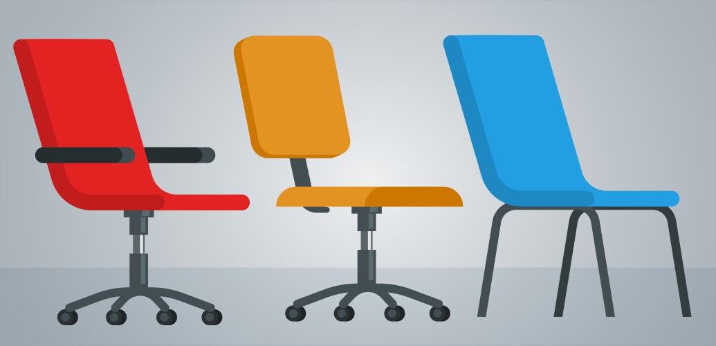 Office chair front and back Royalty Free Vector Image
