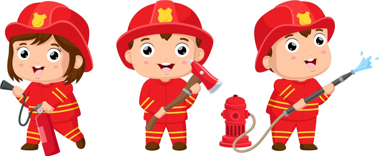 Firefighter cartoon Vector Images & Graphics for Commercial Use ...