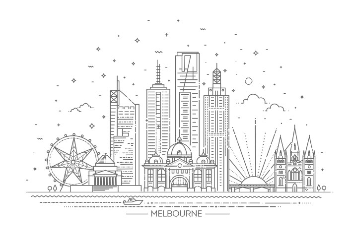 Australia City Skyline Vector Images (over 1,500)