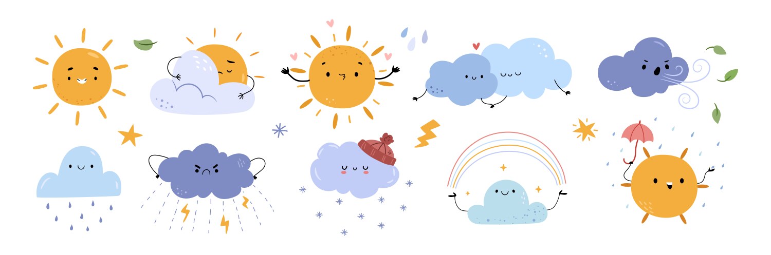 How To Draw A Cute Rain Emoji