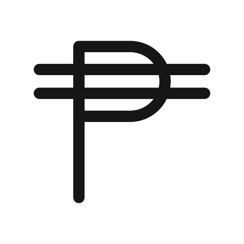 Cuba peso icon black line art logo set Royalty Free Vector