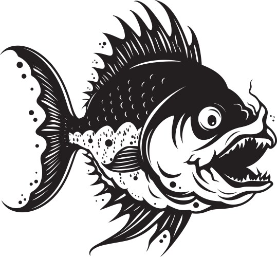 Maleficent marauder evil angler fish symbolism Vector Image