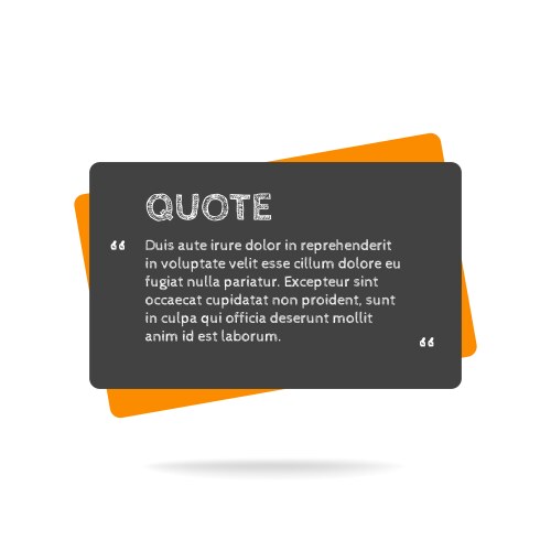 Simple quotation mark element template Royalty Free Vector