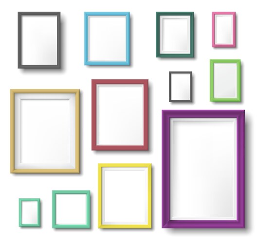 Flat frame set Royalty Free Vector Image - VectorStock