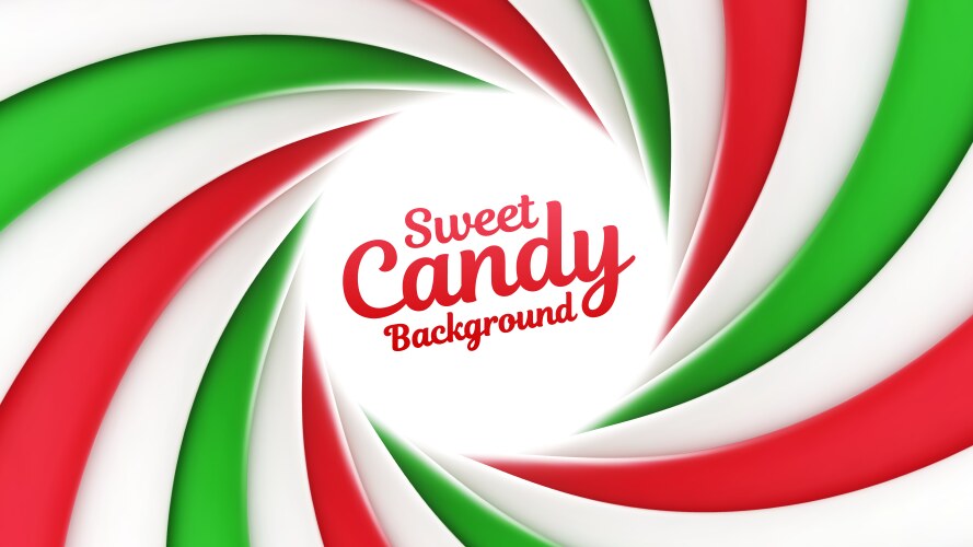 Candy cane square frame on white background Vector Image