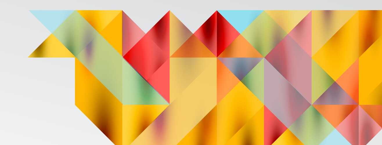 Tech minimal overlapping triangle shapes elements Vector Image