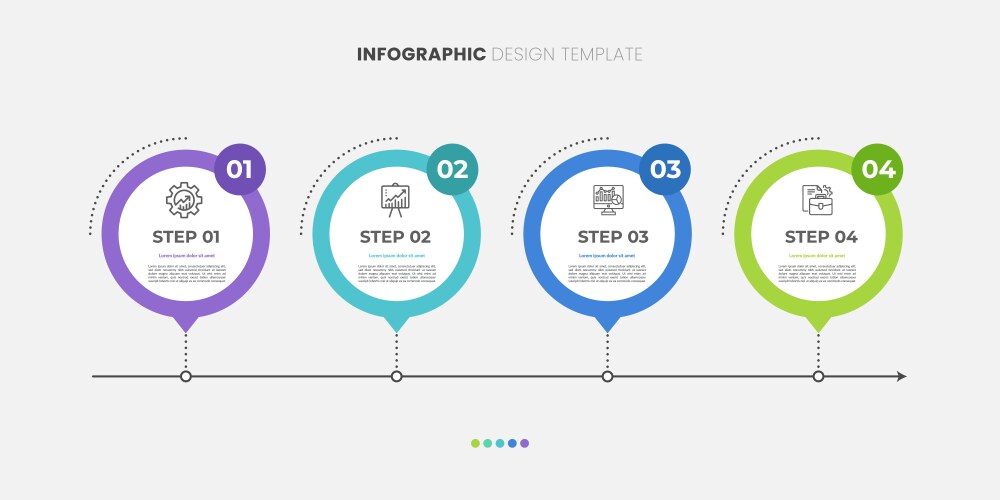 Timeline creator infographic template 5 step Vector Image