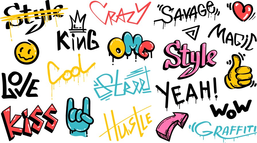 Urban Graffiti Lettering Art Royalty Free Vector Image
