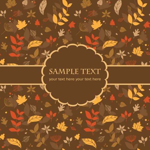 Autumn transparent leaves fall season background Vector Image