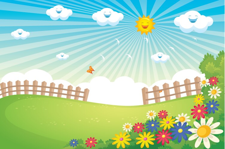 Sunny day Royalty Free Vector Image - VectorStock